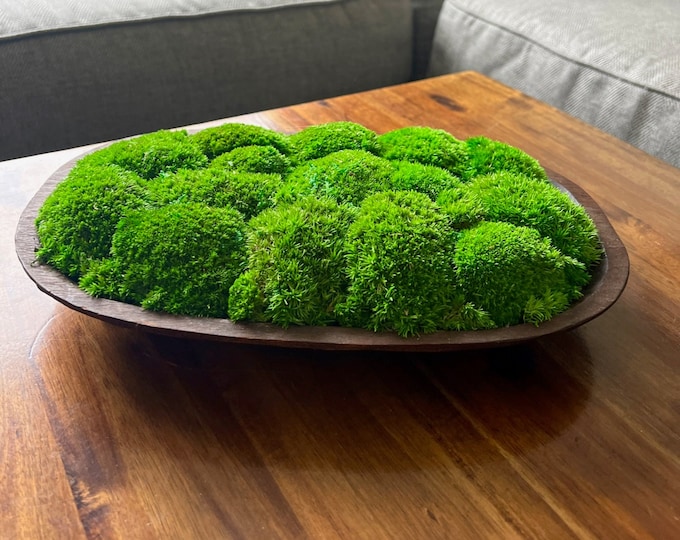 Moss Centerpiece | Pole Moss | Moss Planter | Preserved Moss Gift ...