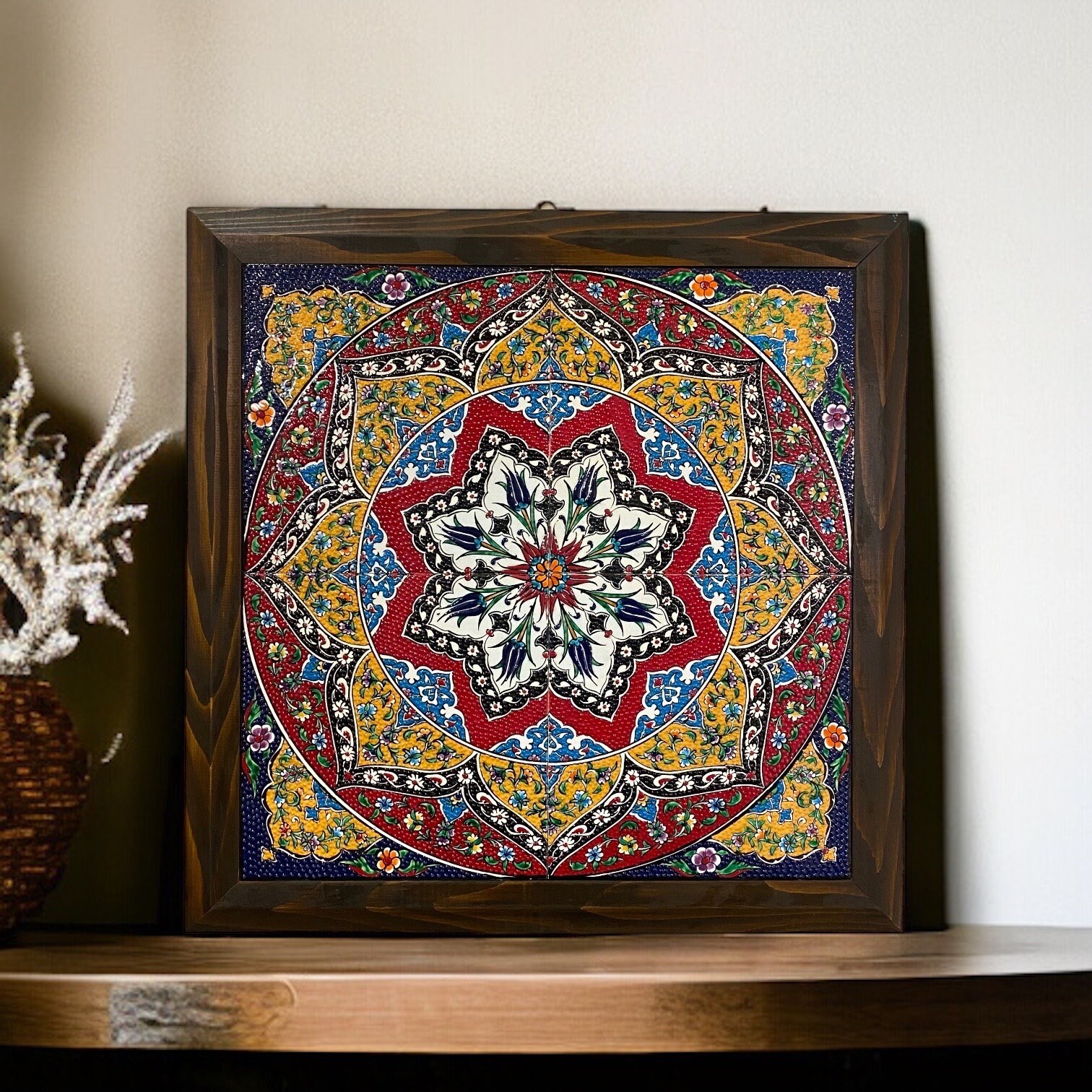 18.8'' Turkish Wall Tile Colourful Wall Decor - Etsy