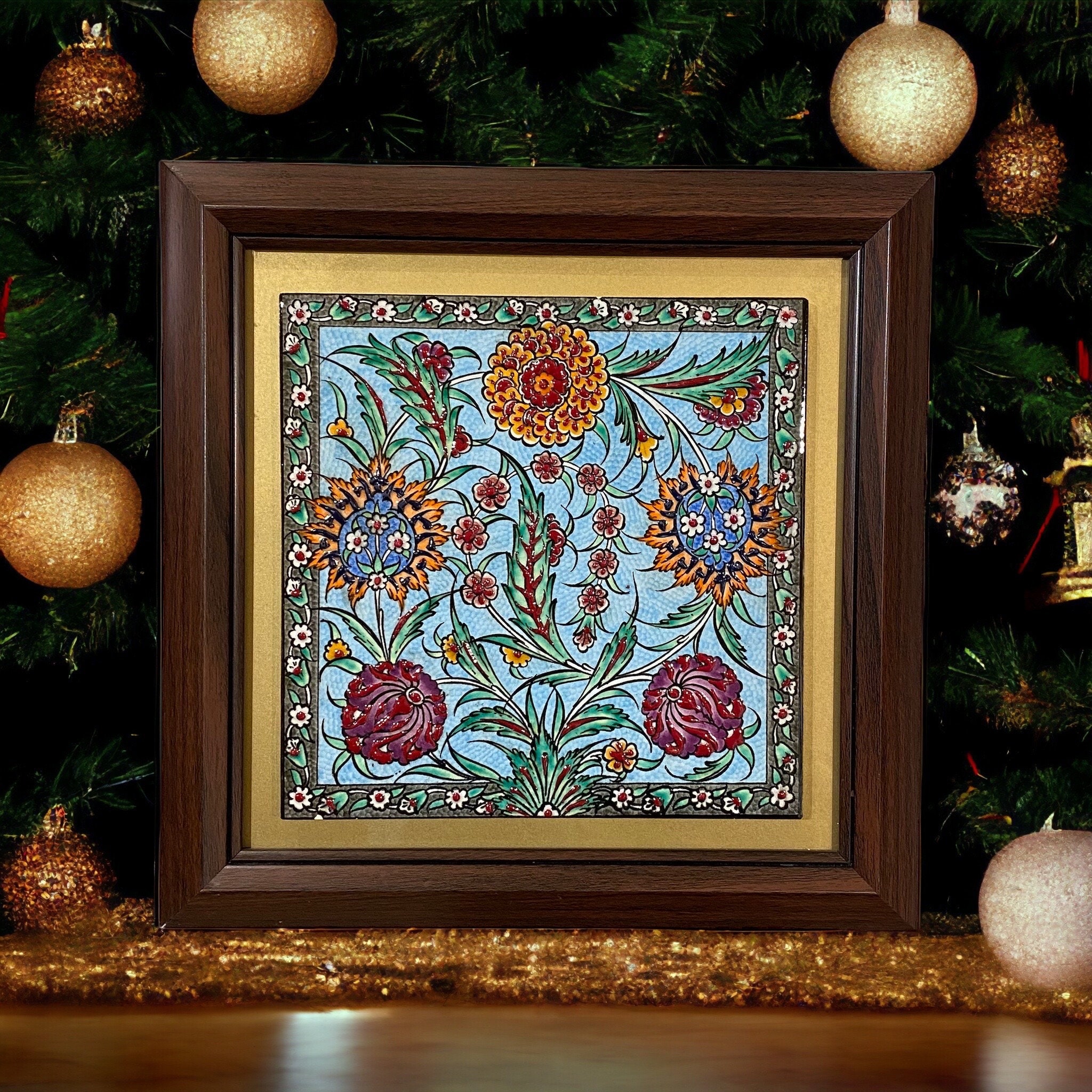 Turkish Wall Tile, Colourful Wall Decor, Decorative Tile for Hanging ...