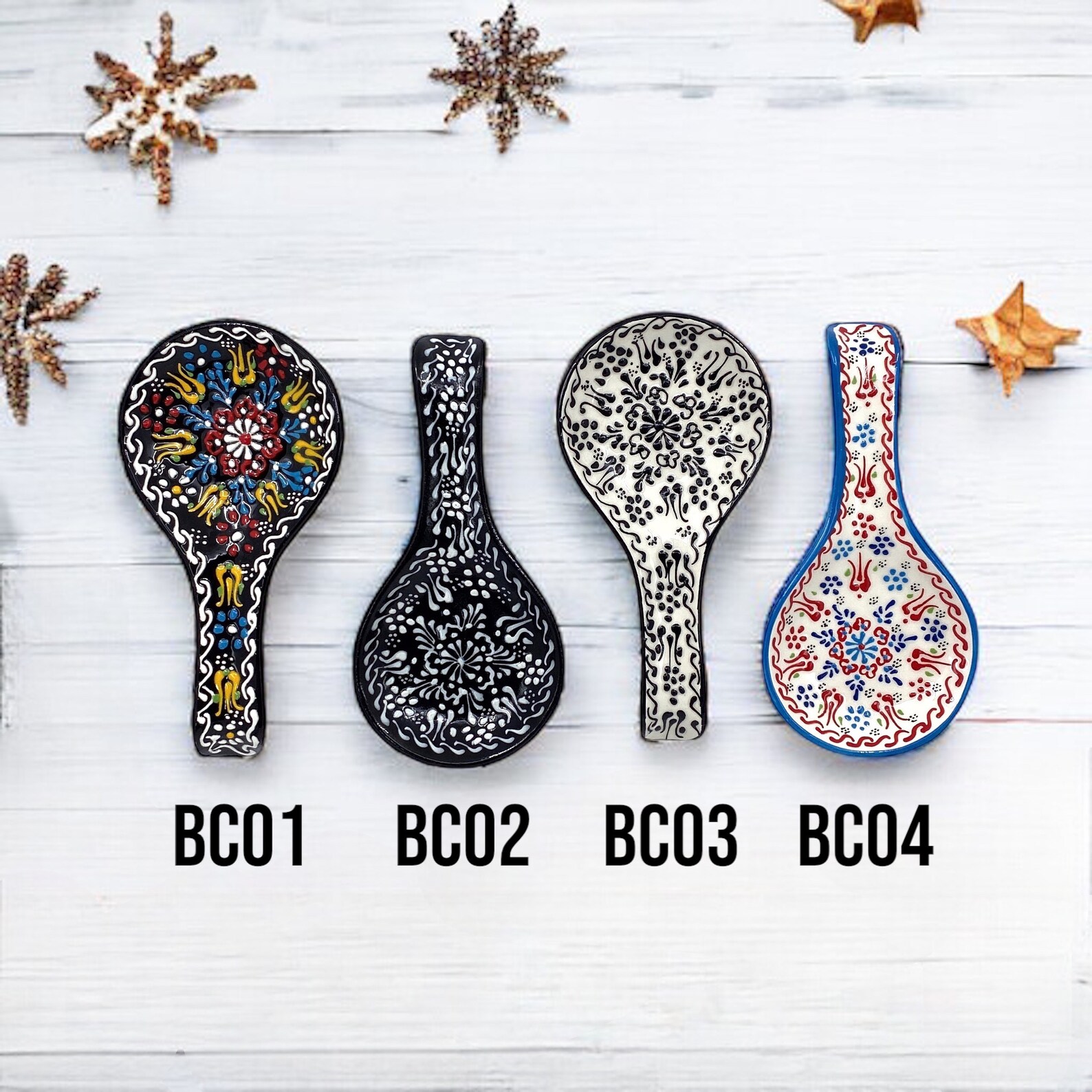 Spoon Rest, Turkish Ceramic Spoon Holder, Handmade Spoon Holder for ...