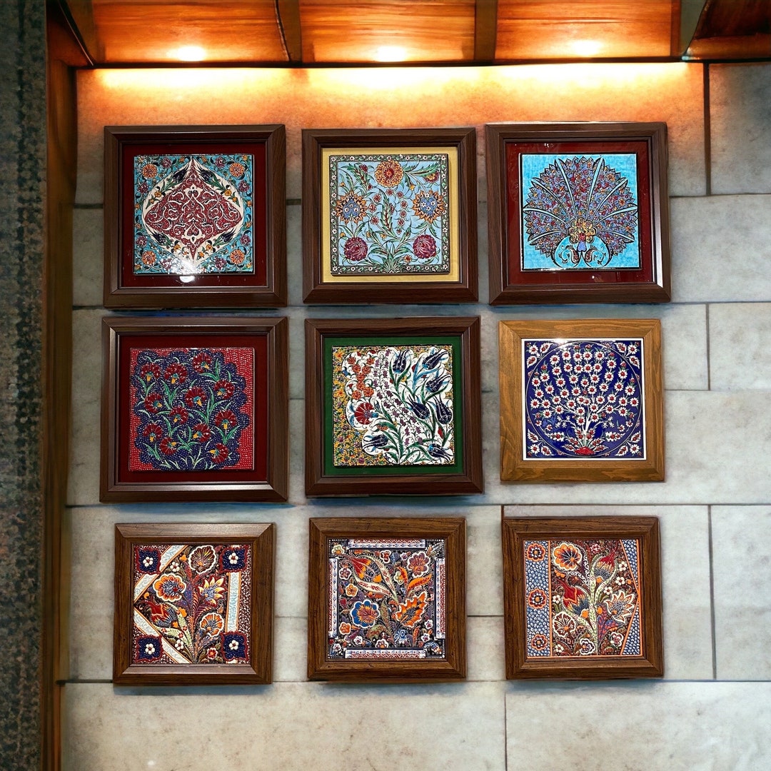 Turkish Wall Tile, Colourful Wall Decor, Decorative Tile for Hanging ...