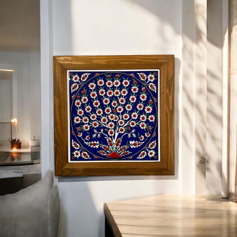 Turkish Wall Tile, Colourful Wall Decor, Decorative Tile for Hanging ...