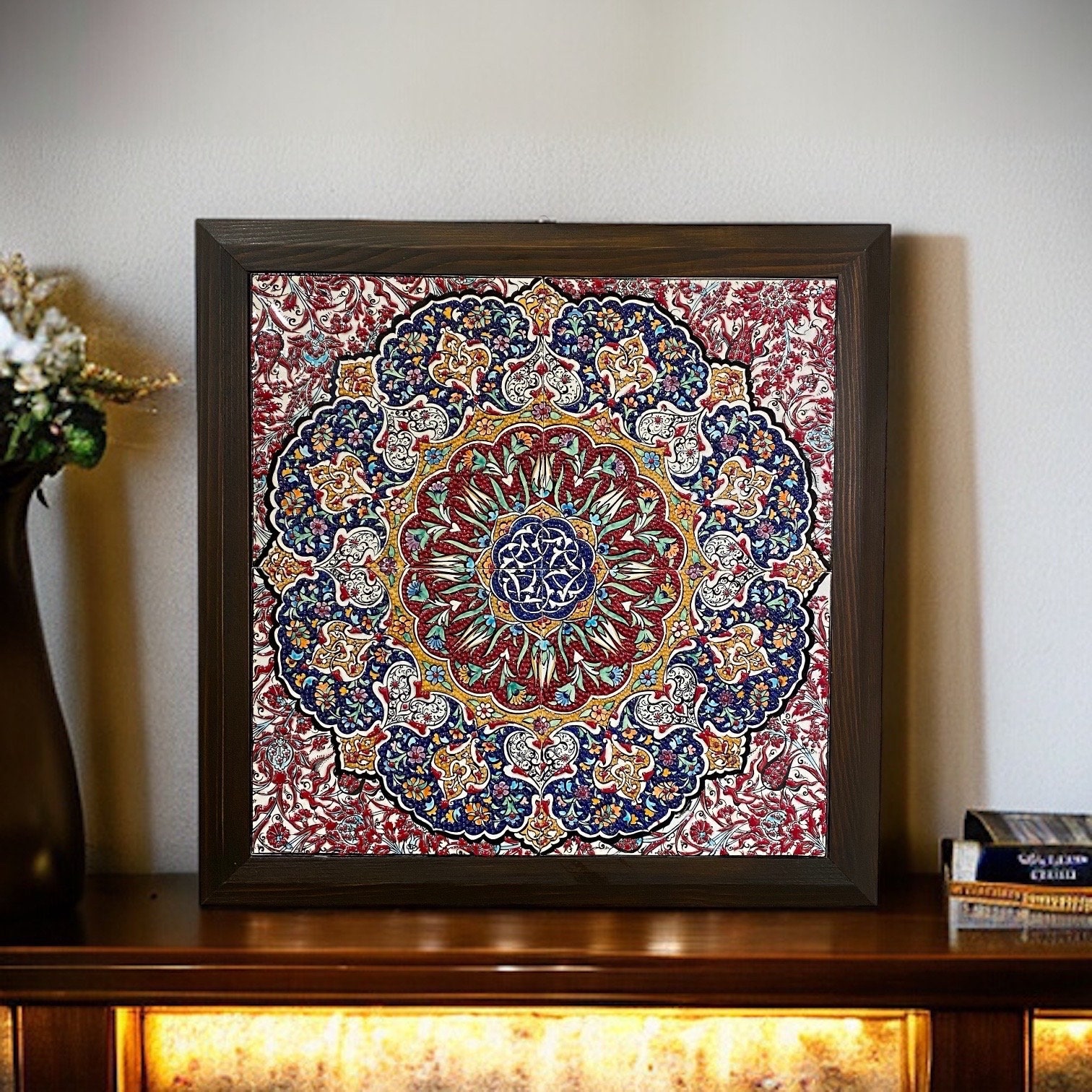 18.8'' Turkish Wall Tile Colourful Wall Decor - Etsy