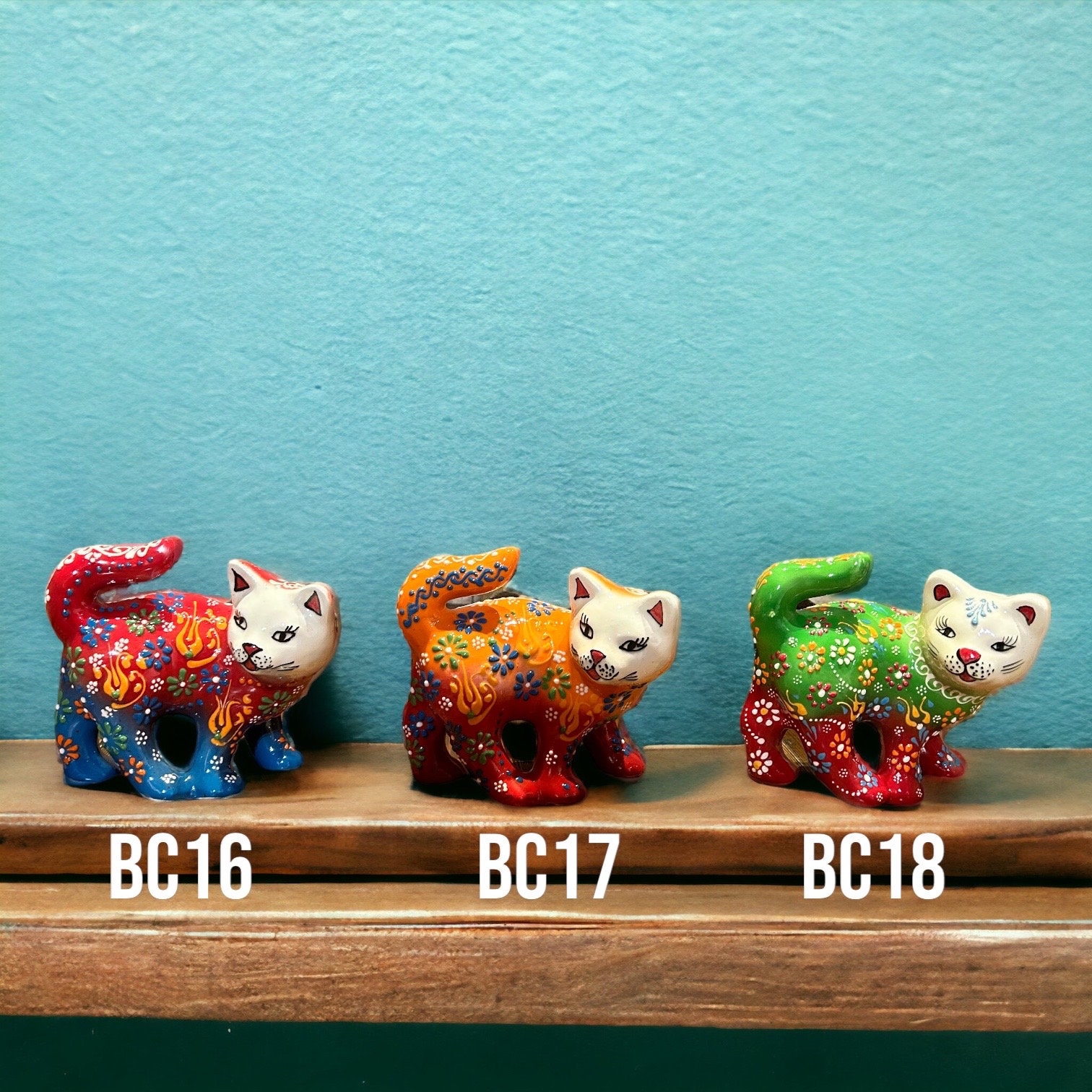 Ceramic Cat and Dog Ornament, Handmade Dog and Cat Trinket , Ceramic ...