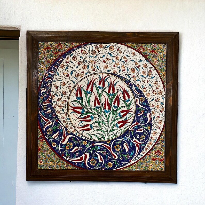 18.8'' Turkish Wall Tile, Colourful Wall Decor, Decorative Tile for ...