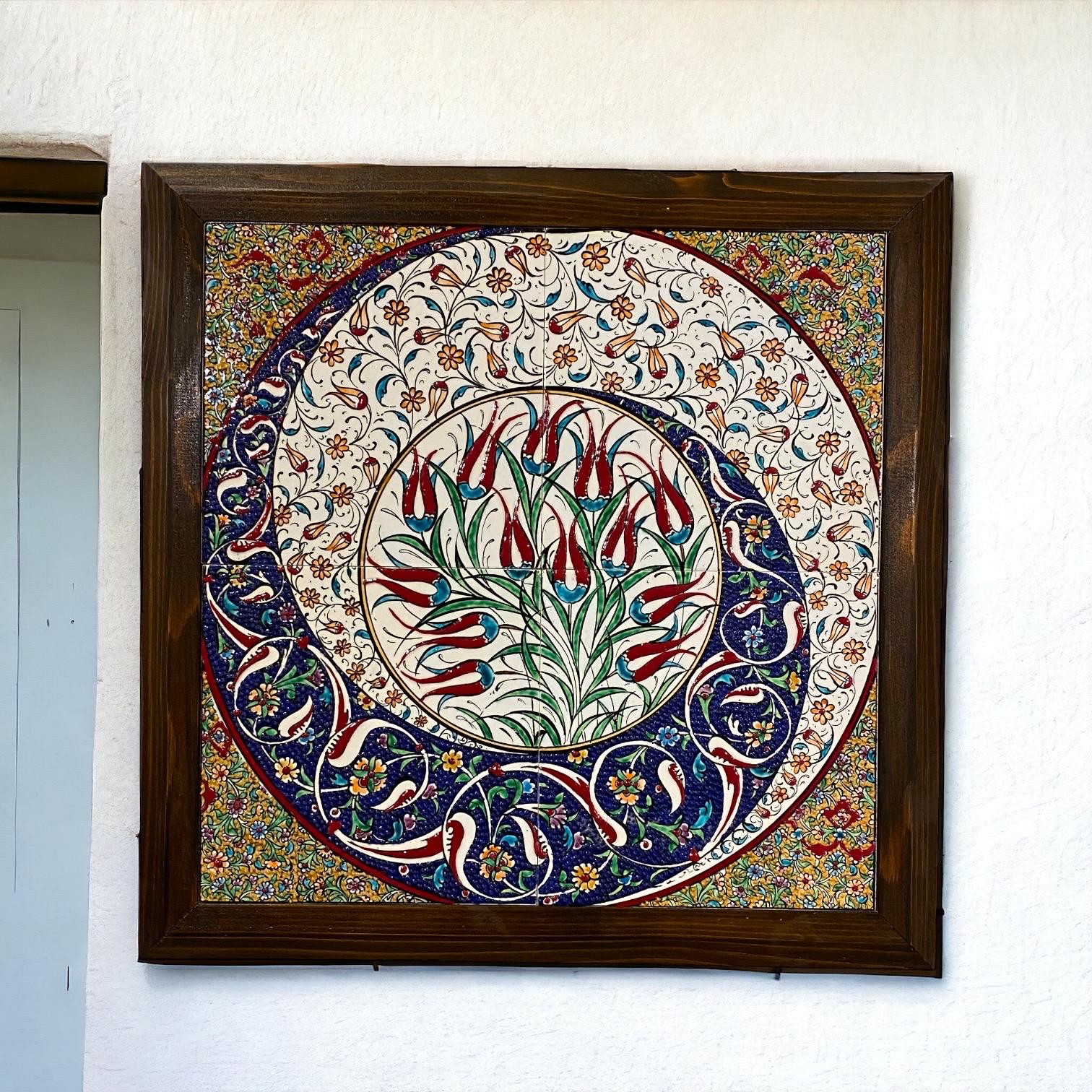 18.8'' Turkish Wall Tile, Colourful Wall Decor, Decorative Tile for ...