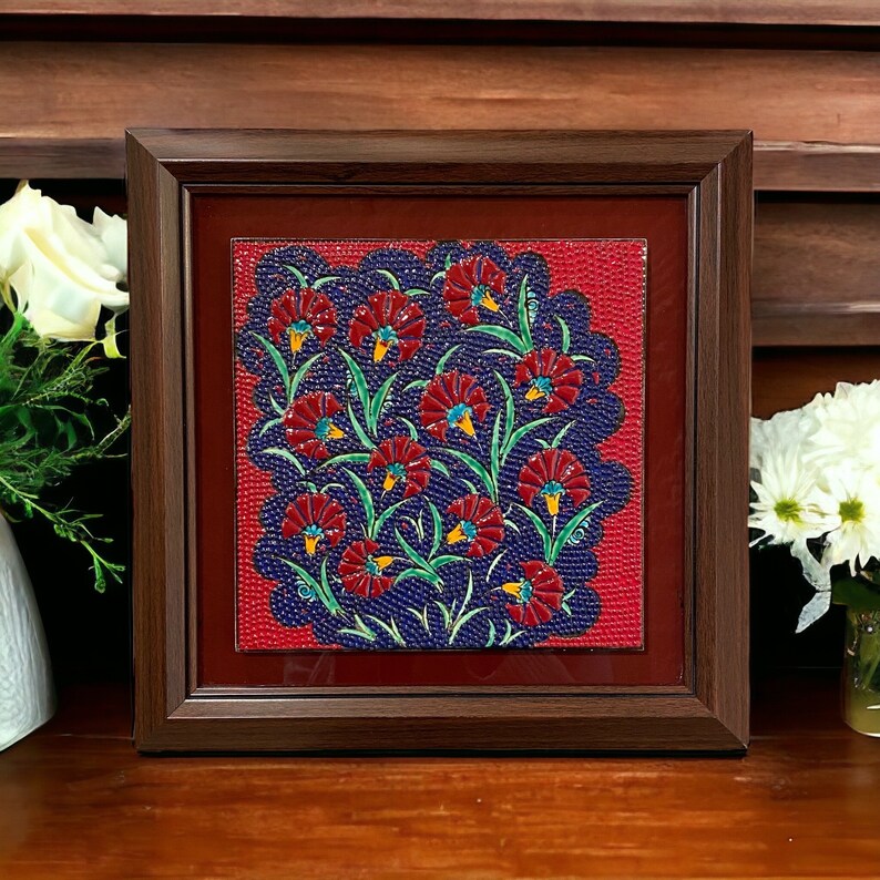 Turkish Wall Tile, Colourful Wall Decor, Decorative Tile for Hanging ...