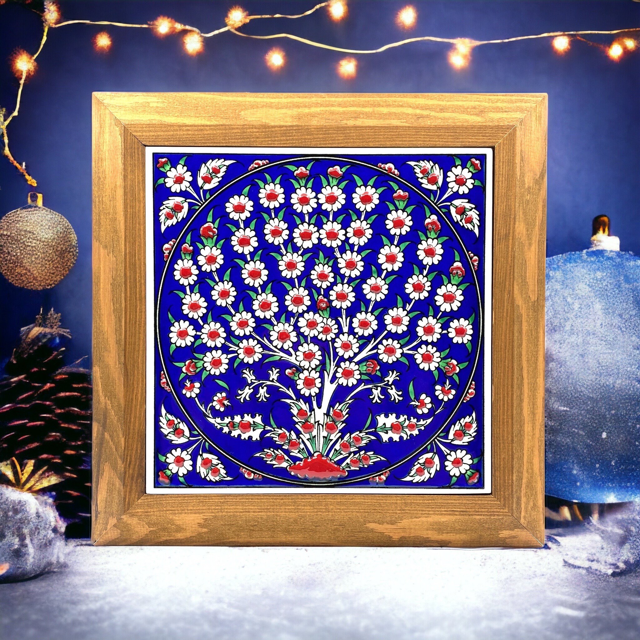 Turkish Wall Tile, Colourful Wall Decor, Decorative Tile for Hanging ...