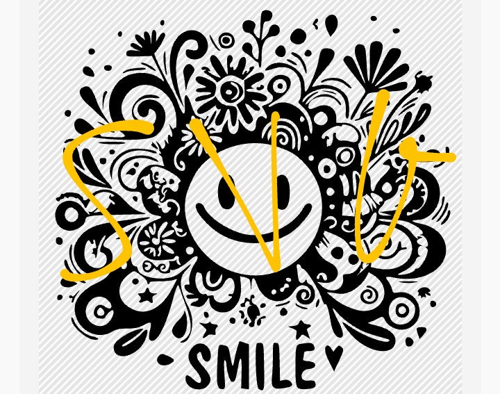 Smile, Smiley Face SVG File Instant Digital Download for Cricut and ...