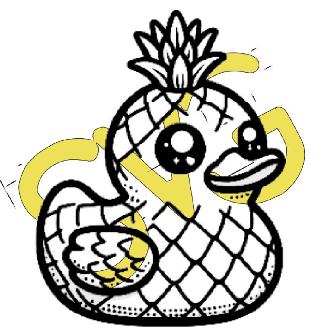 Pineapple Duck SVG File Instant Digital Download Cricut and Silhouette ...