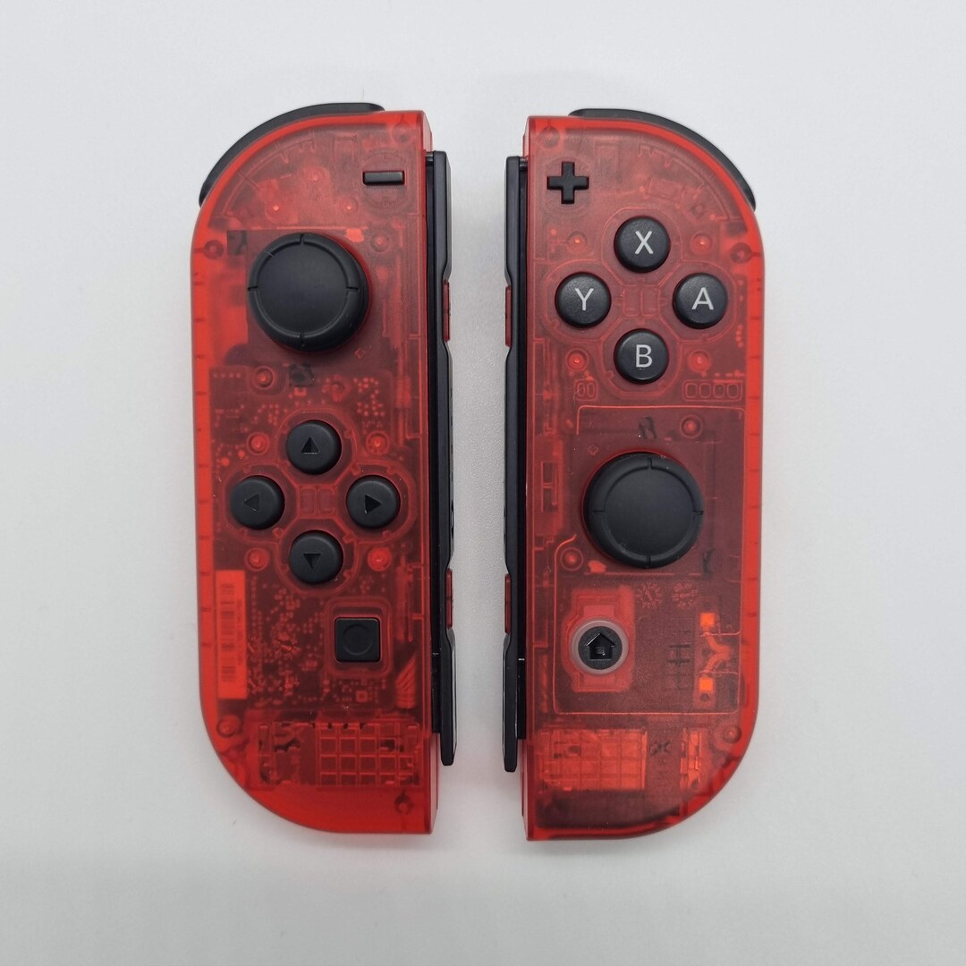 Nintendo Switch Joy Cons - Rot/transparent - Etsy