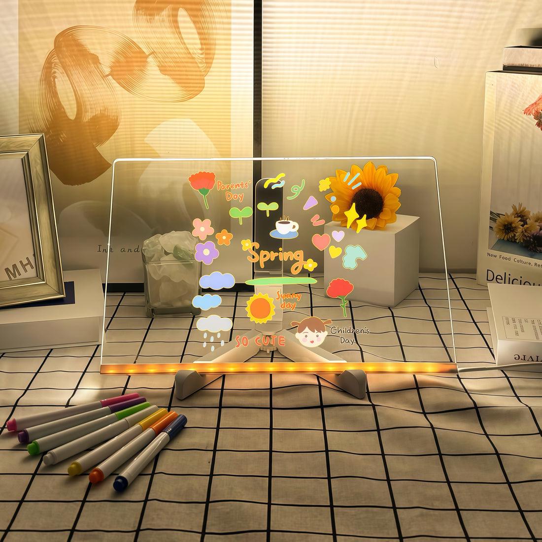 LED Light Drawing Board - 30x20cm Light Writing Board - Fun Creative ...
