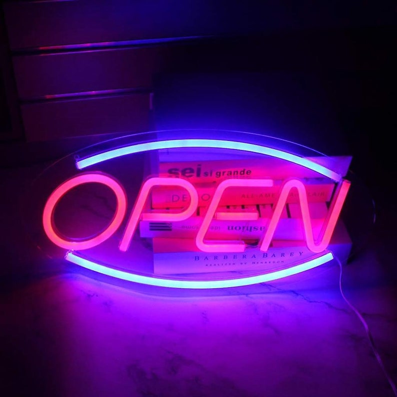 Open Neon Sign | Sign Custom Neon Sign | Neon Sign | Neon Light Sign ...