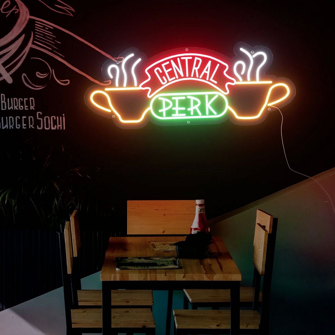 Central Perk Cafe Neon Sign | Custom Neon Sign for Bedroom ...
