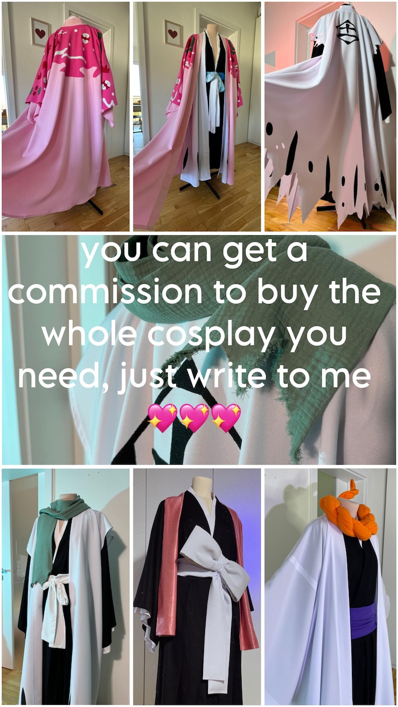 Custom Soul Reaper Cosplay Costume: Linen Blend Kimono - Etsy