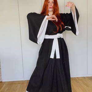 Custom Soul Reaper Cosplay Costume: Linen Blend Kimono - Etsy