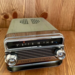 1958 Trans Portable Radio With Knobs, Delco - Etsy