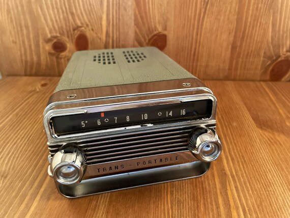 1958 Trans Portable Radio With Knobs Delco | Etsy