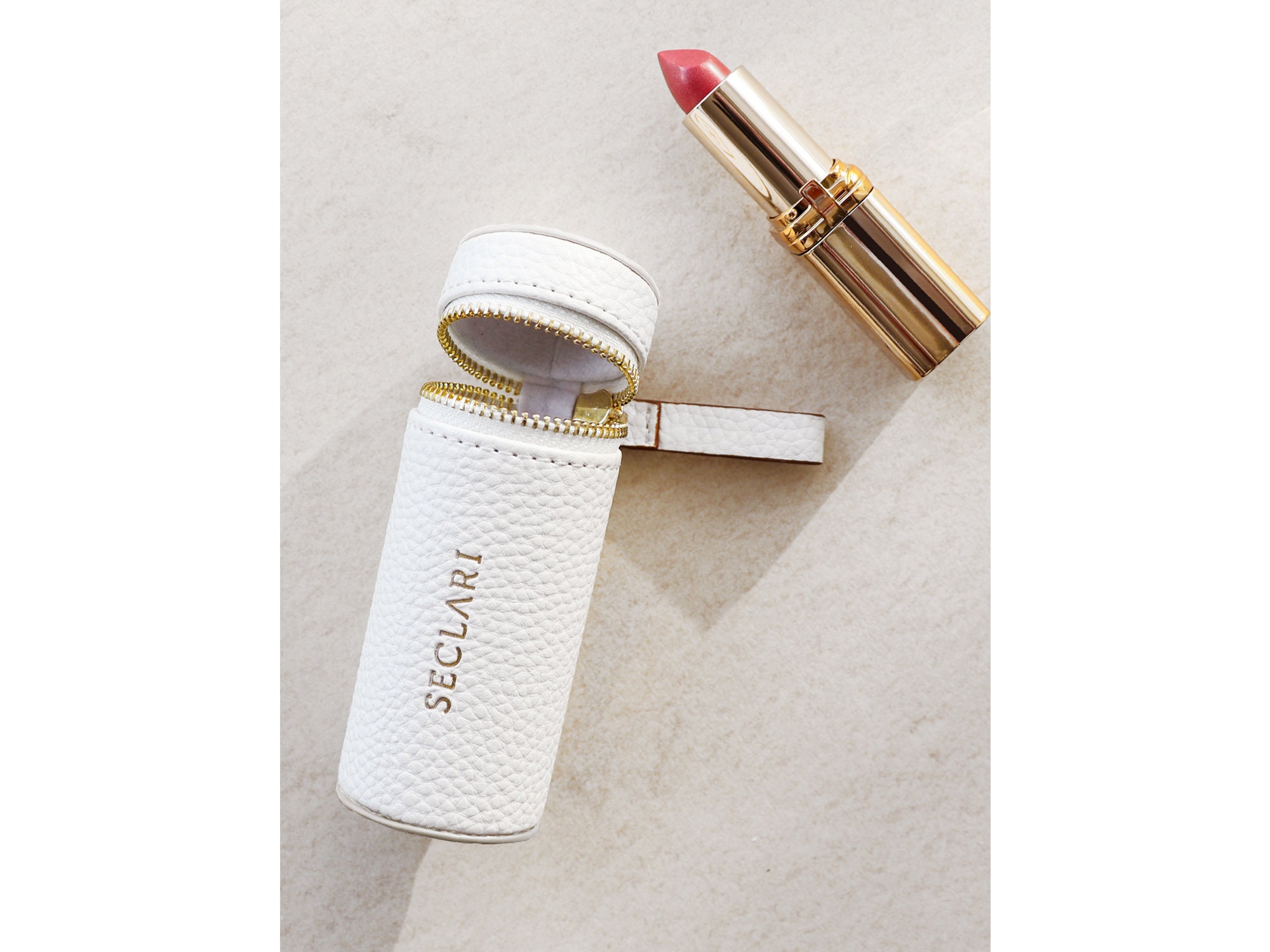 Lipstick Pouch / small bag with Keyring white high quality | Etsy