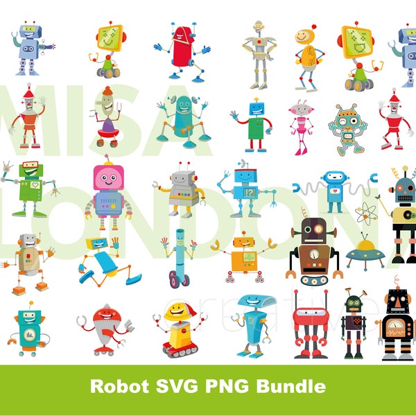 Cute Robots - Etsy