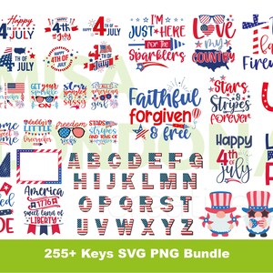4th of July Bundle Svg Independence Day Svg God Bless - Etsy
