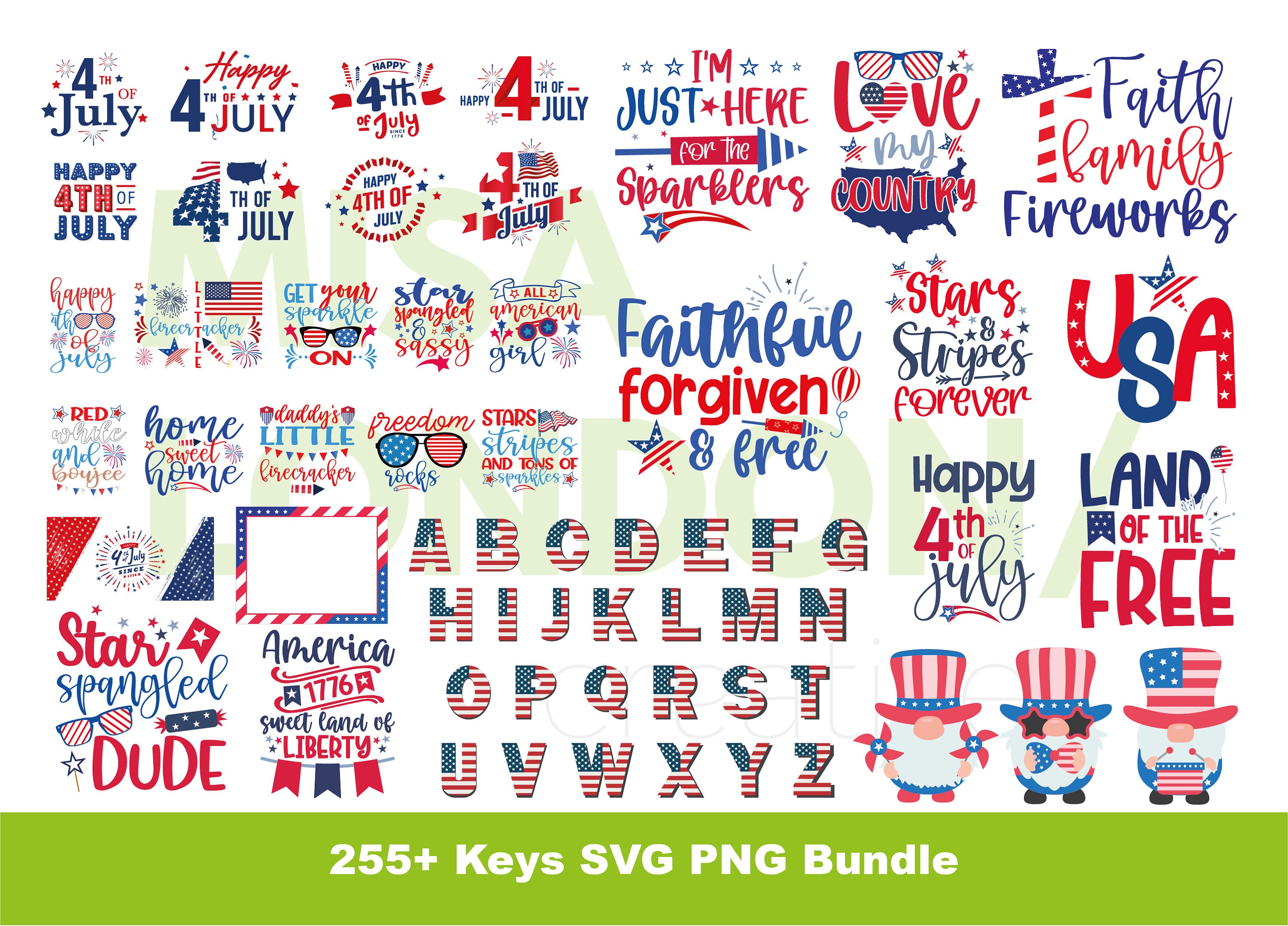 4th of July Bundle Svg Independence Day Svg God Bless - Etsy
