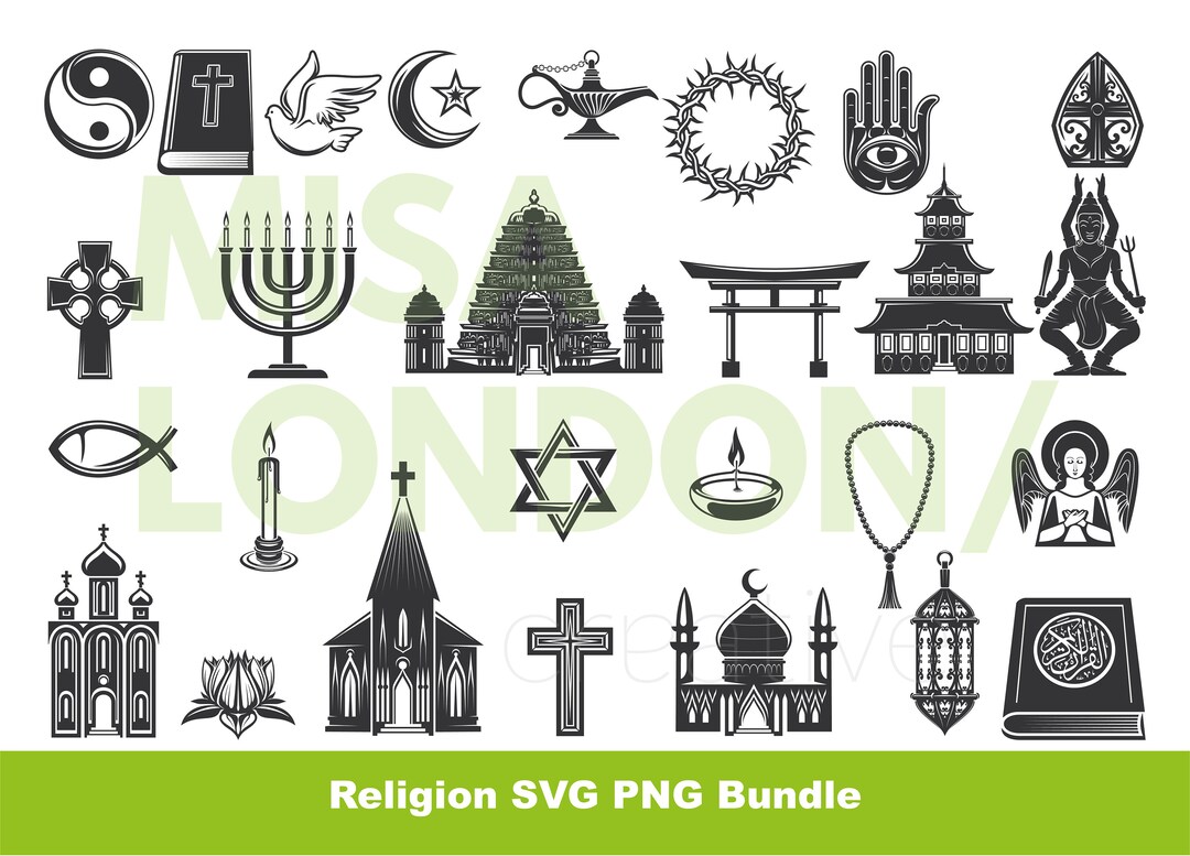 Religions of the World Vectors SVG PNG Bundle Temple Svg - Etsy