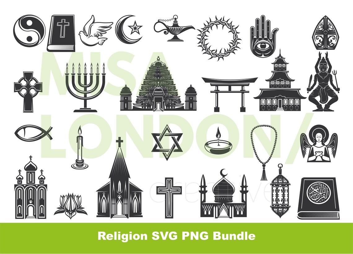 Religions of the World Vectors SVG PNG Bundle Temple Svg - Etsy