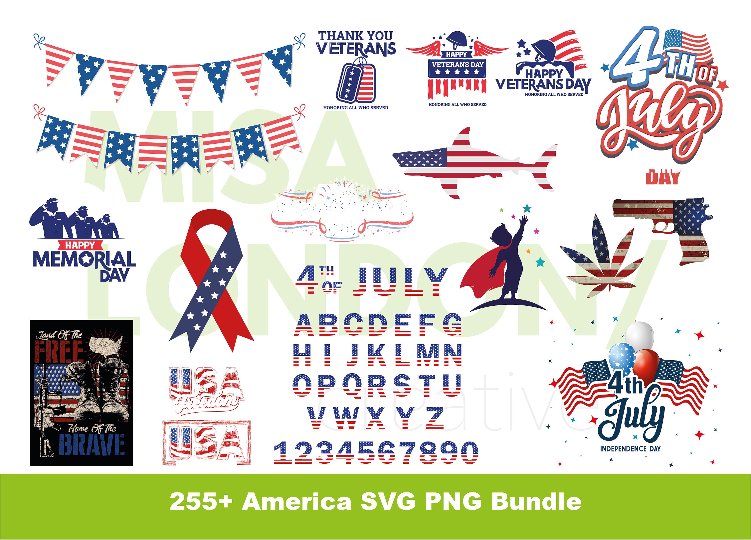 4th of July Bundle Svg Independence Day Svg God Bless - Etsy