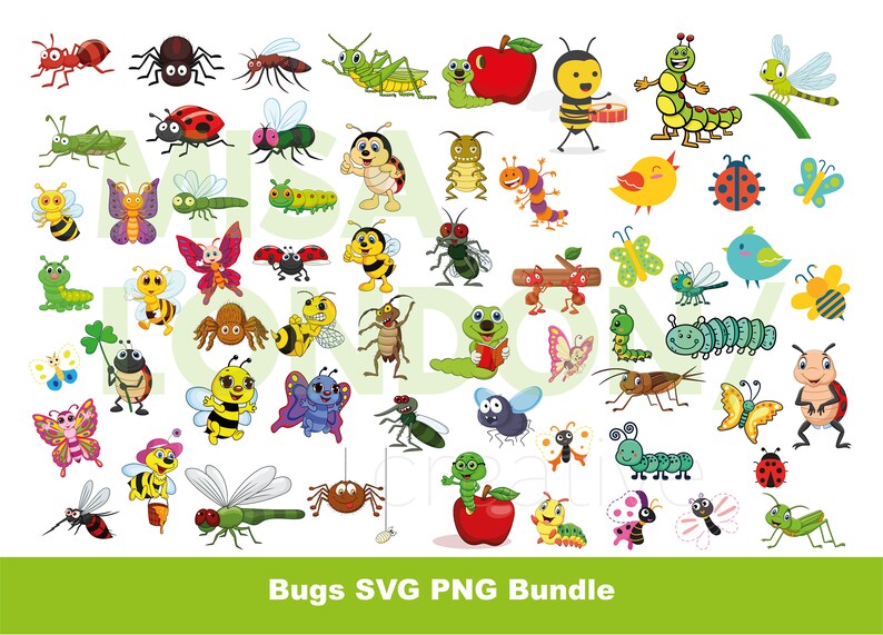 Bugs SVG PNG Bundle Bugs Clipart Insects Svg Bugs Vector - Etsy