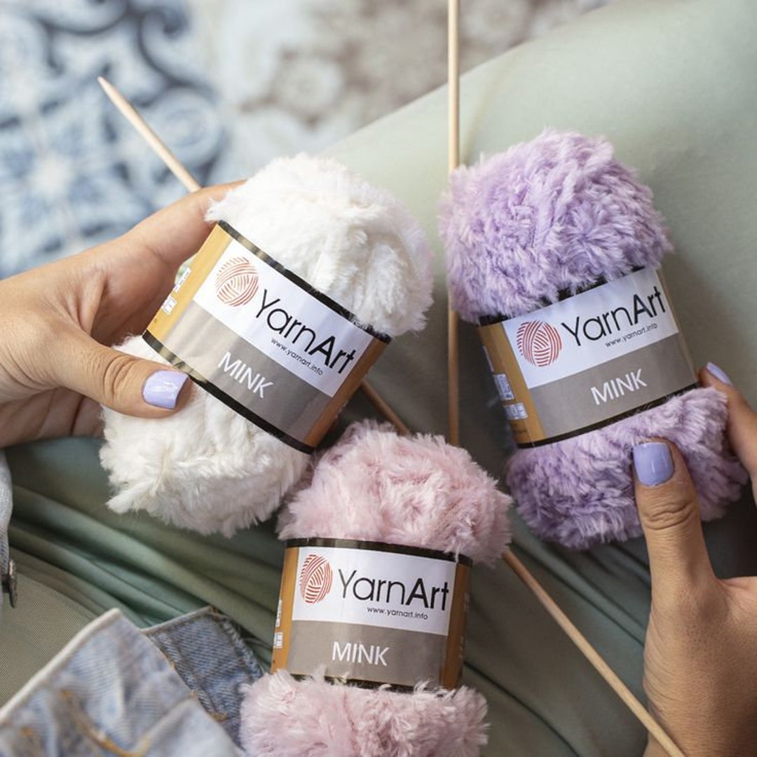 Yarnart Mink Yarn, Baby Yarn,softy Baby Amigurumi Yarn, Fluffy Yarn ...