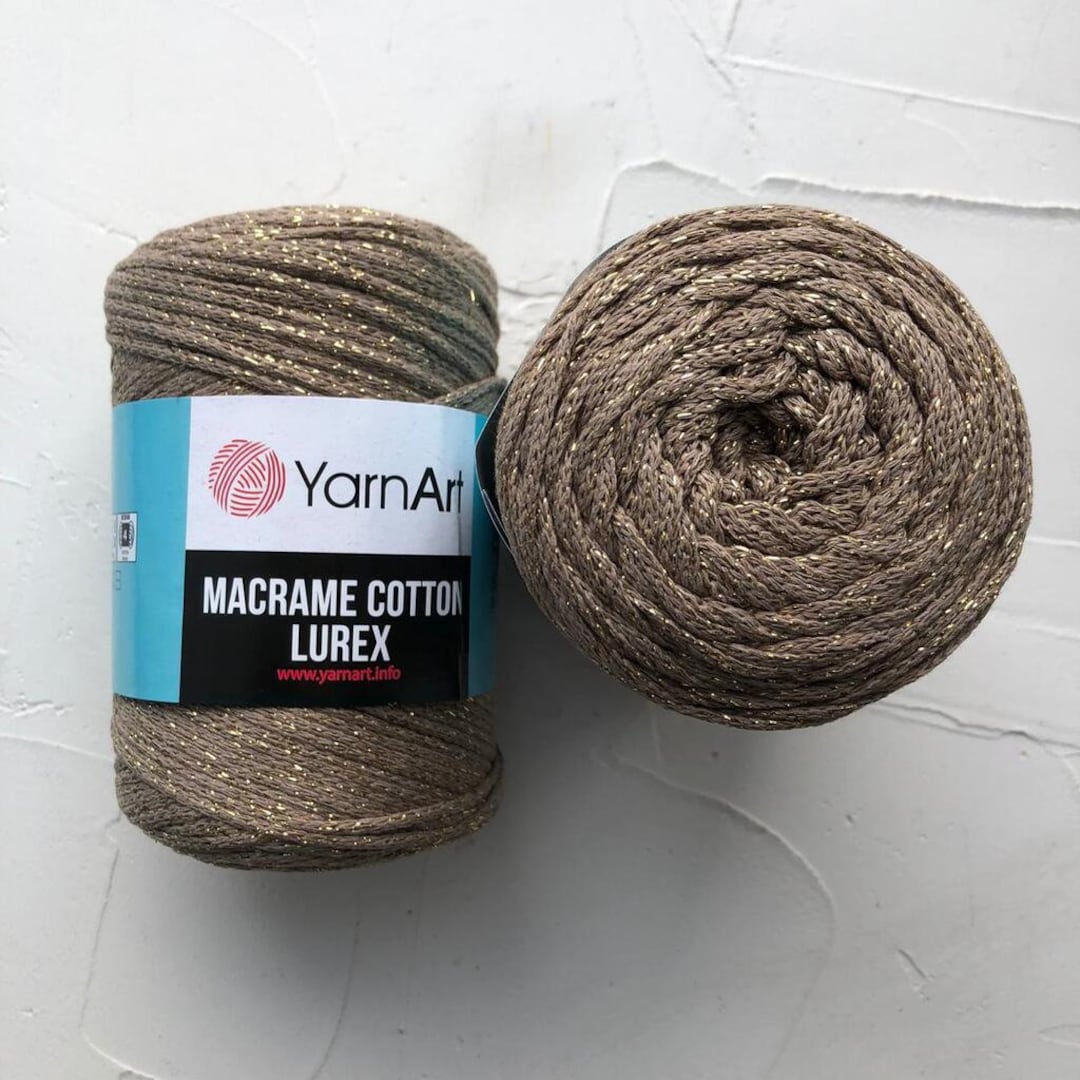 Yarnart Macrame Cotton Lurex Macrame Cord, Crochet Macrame, Macrame Bag ...