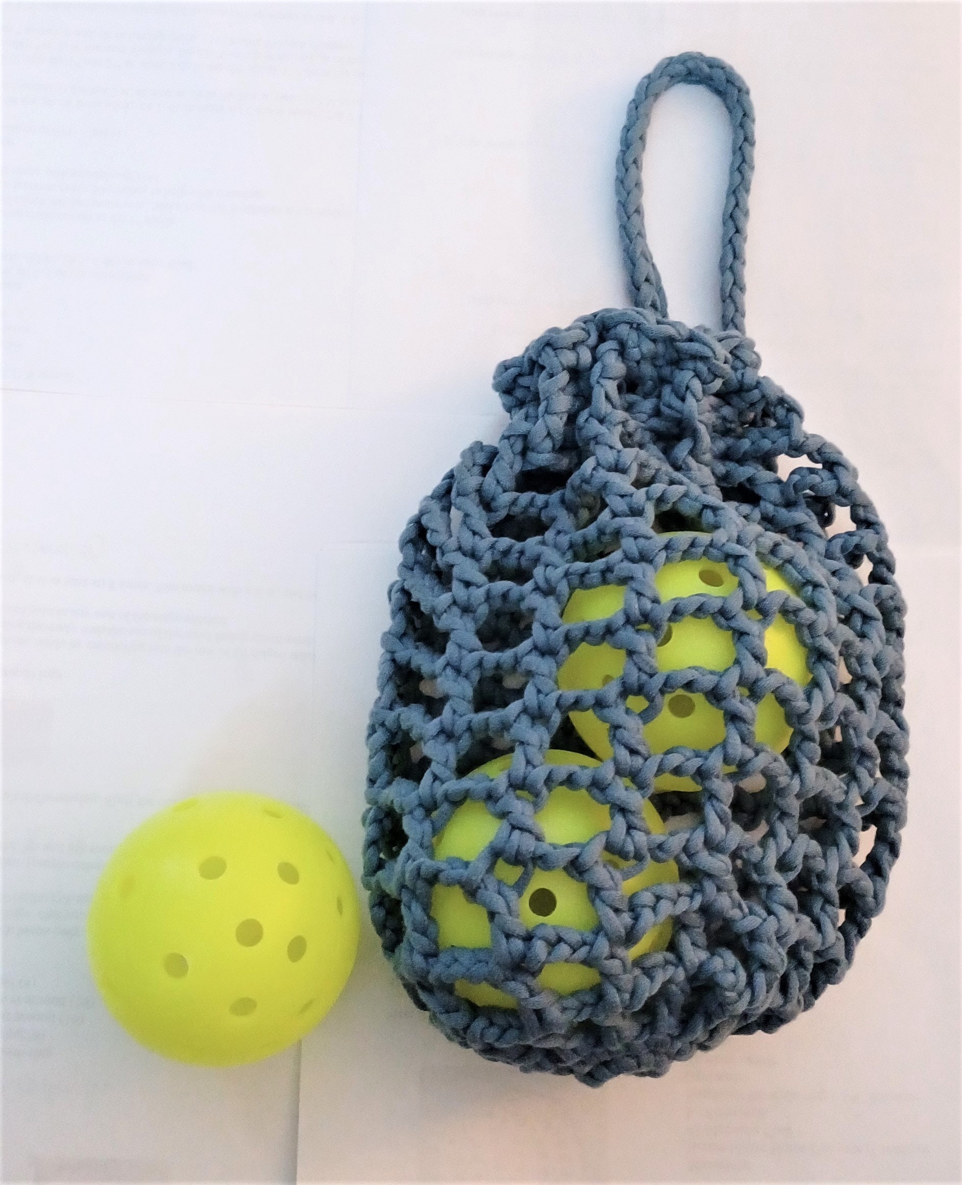 Pickleball Bag, Pickleball Ball Bag, Crochet Pickleball Bag Pattern ...