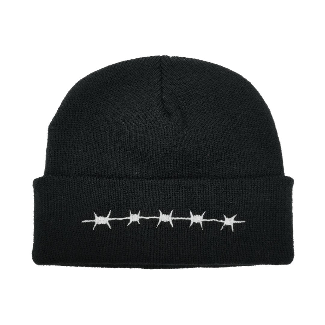Fisherman Barbed Wire Beanie Short Skull Cap in Black With - Etsy