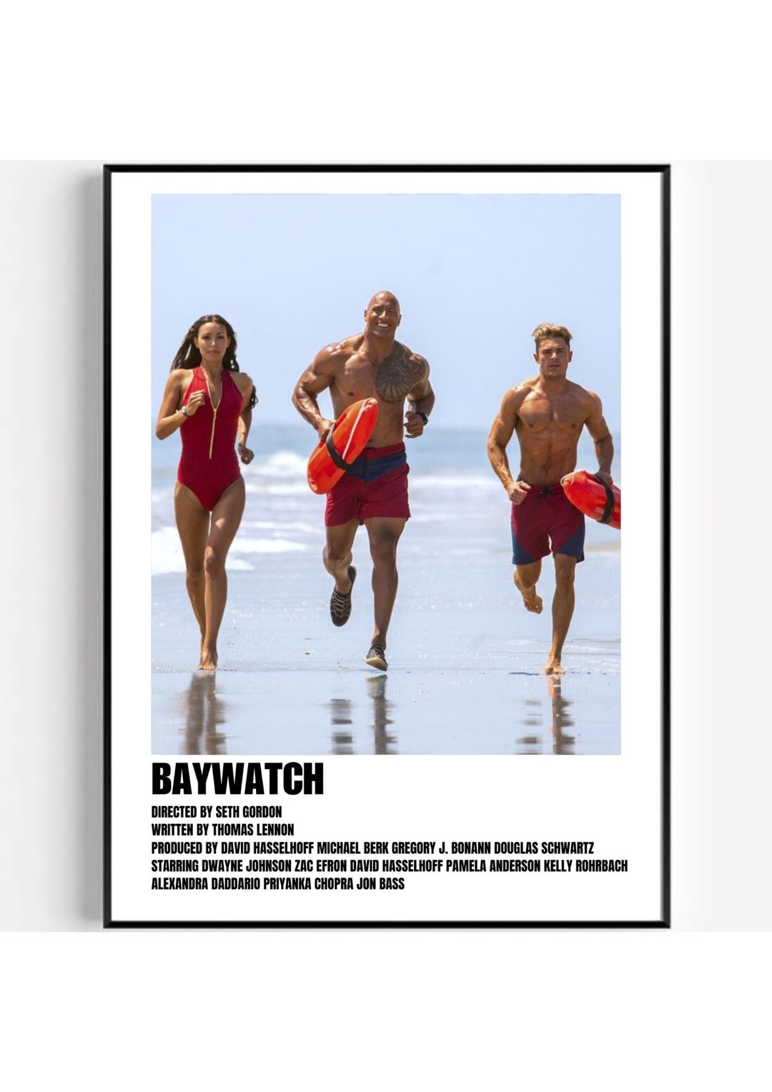 Baywatch Movie Poster Polaroid Aesthetic Digital Download Print Film TV ...