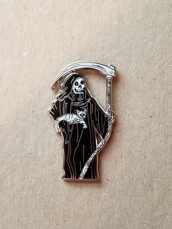 Grim Reaper Enamel Pin - Etsy