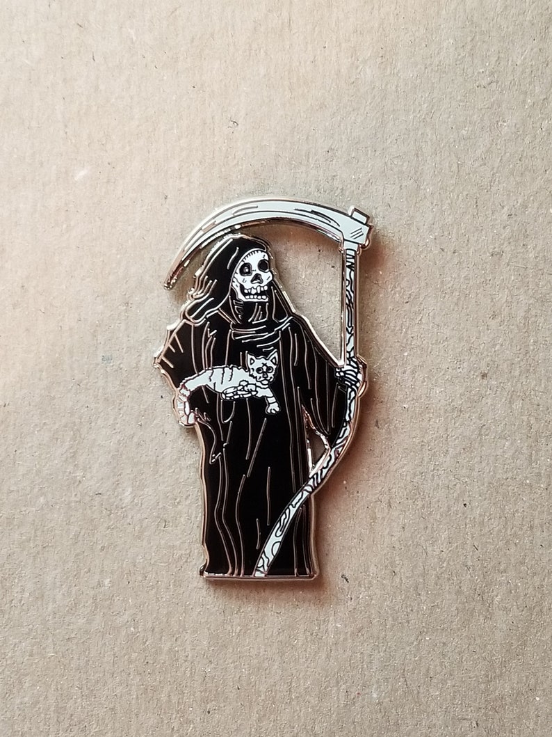 Grim Reaper Enamel Pin - Etsy