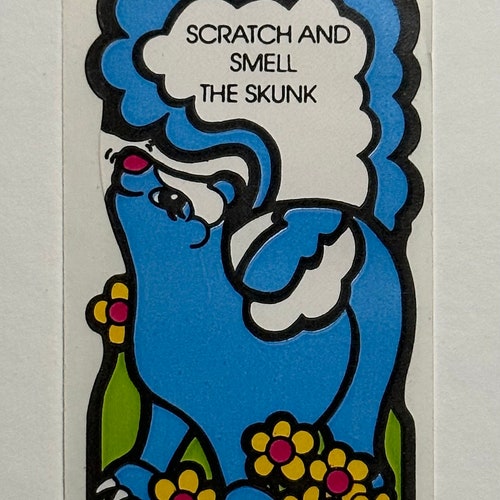 Vintage Trend Matte Scratch and Sniff Skunk Sticker 80's - Etsy