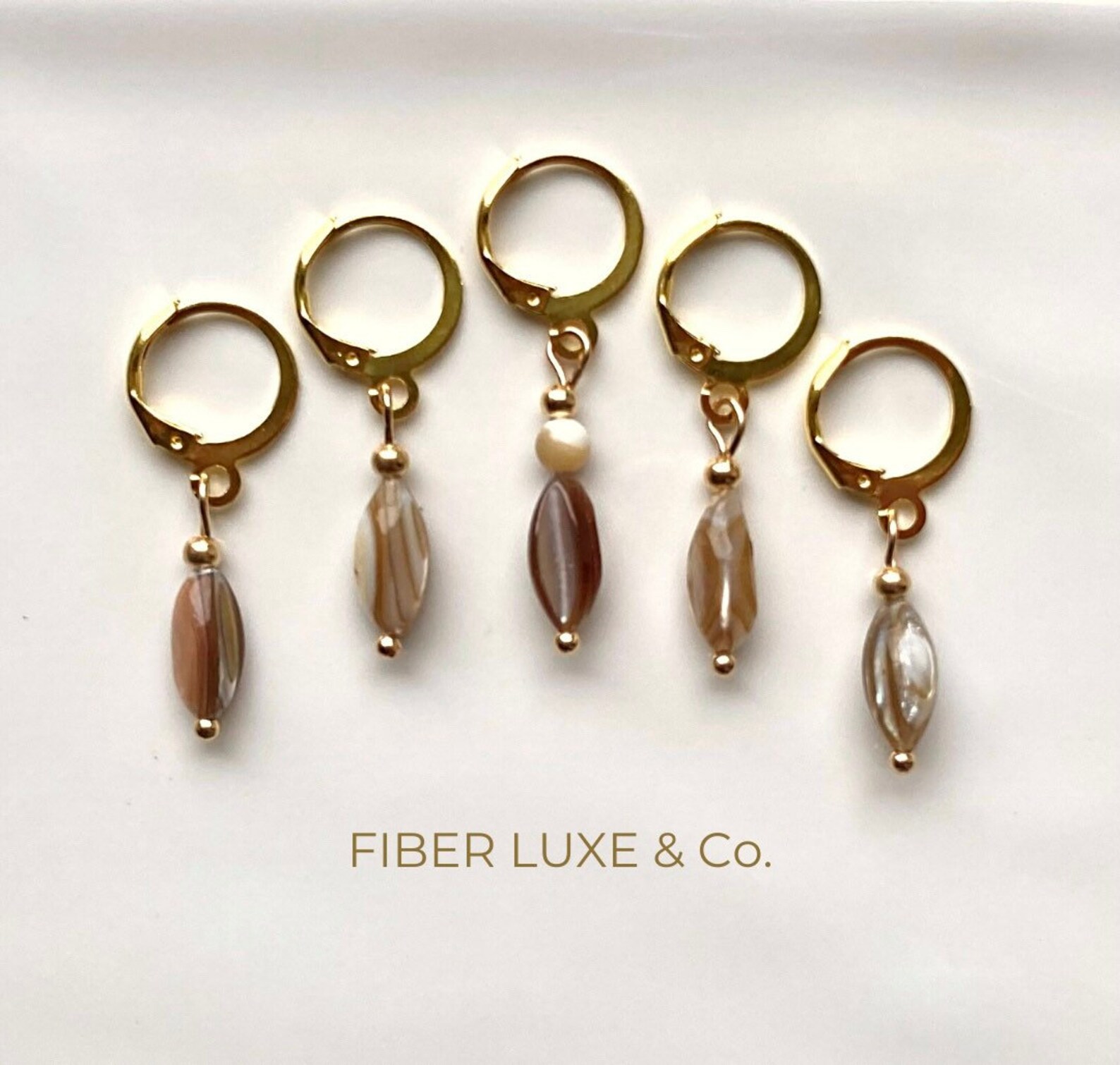 Simnia Shell Collection Stitch Markers and Progress Keeper - Etsy