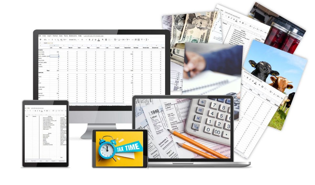 Schedule F Tracker- Farm Expenses Tracker- Taxes Spreadsheet- Schedule ...