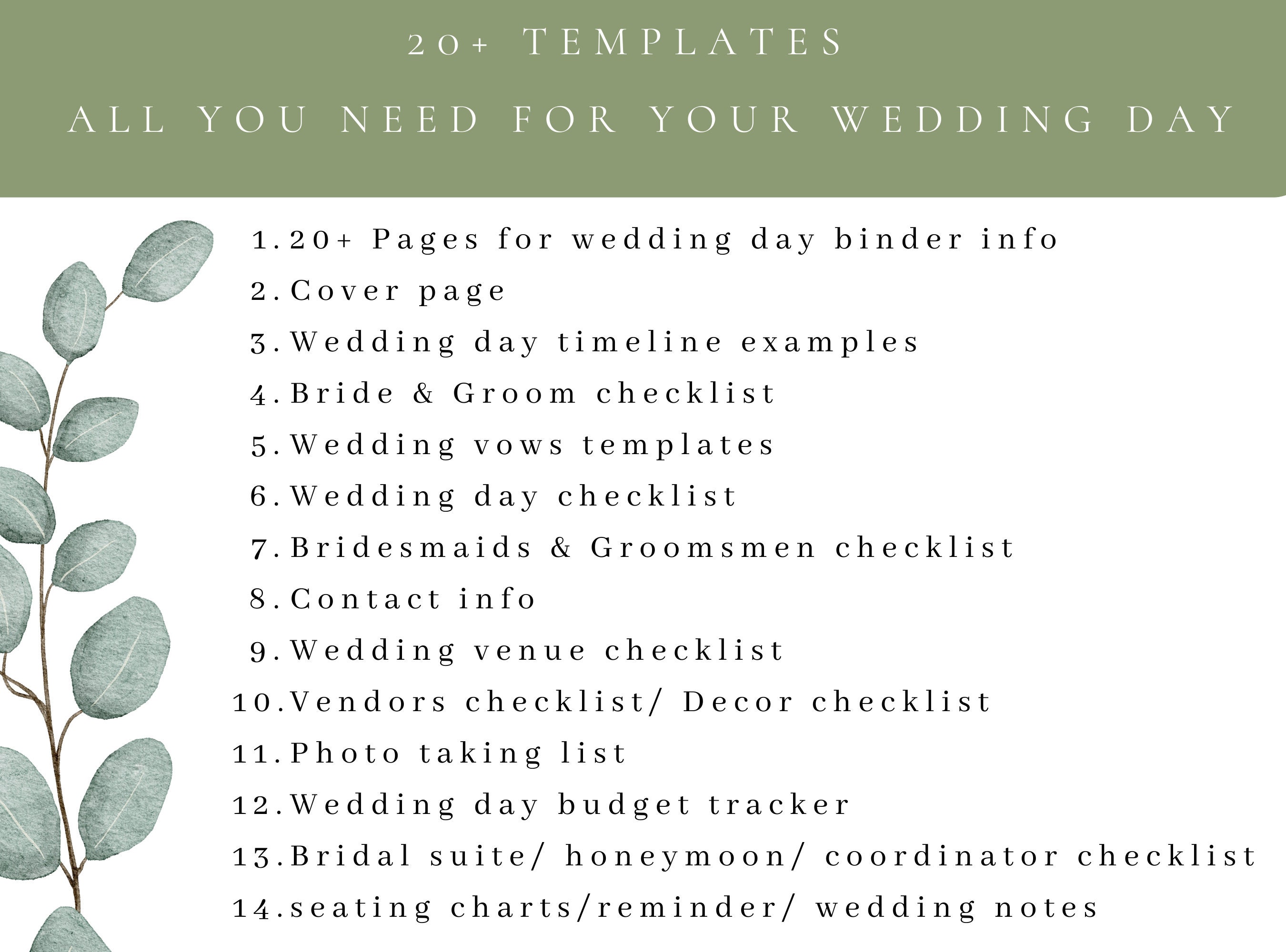 Wedding Day Template Wedding Binder Editable Template - Etsy