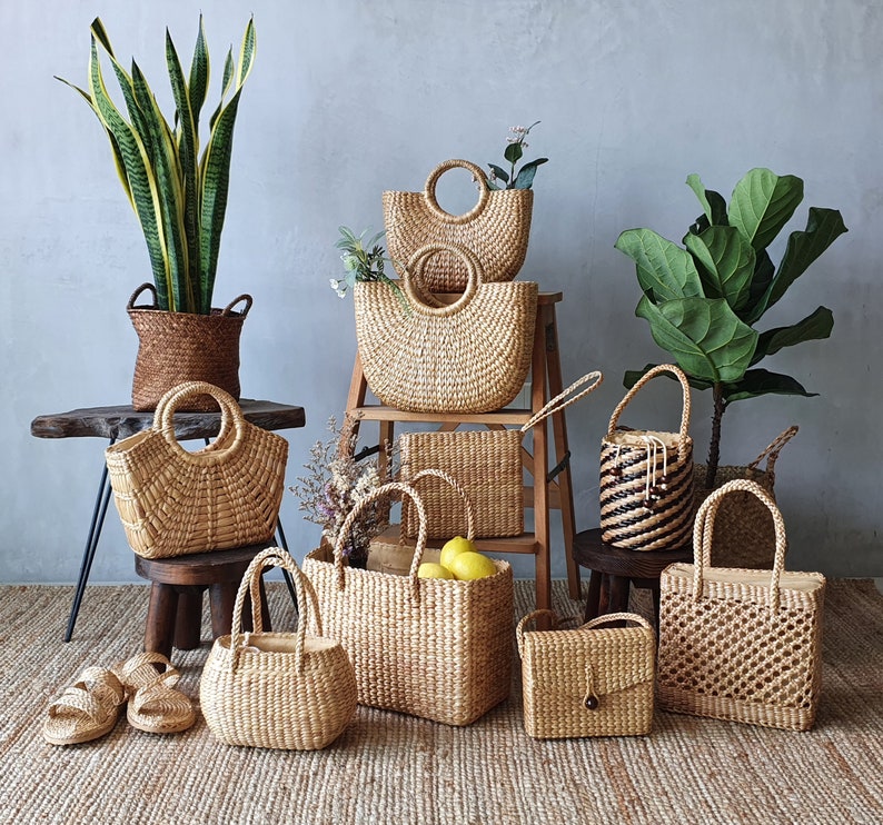 Summer Handwoven Straw Bag in Size Small Made With 100% - Etsy