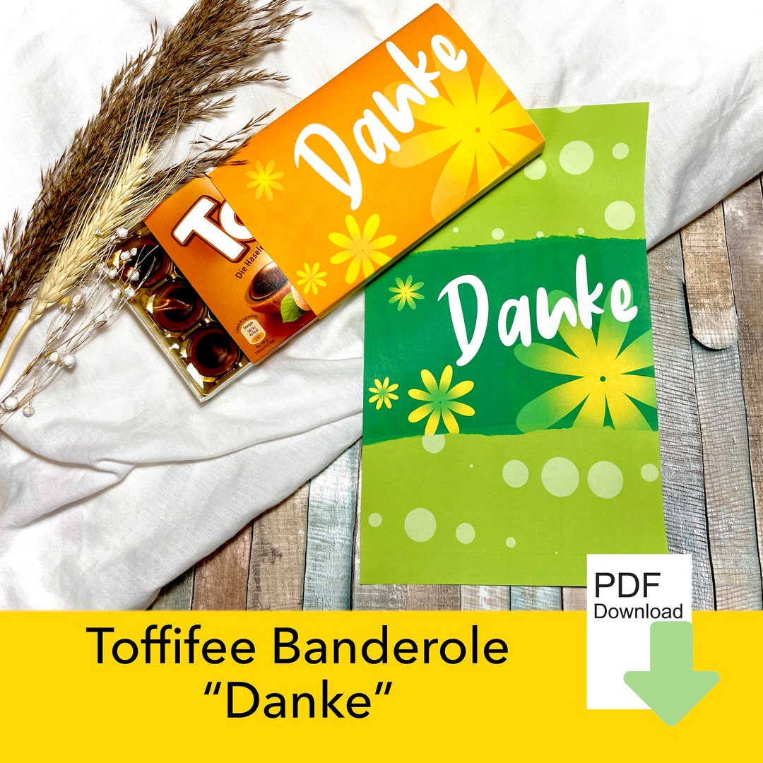 2 Toffife Packaging Banderoles, Chocolate, Thank You, Thank You Gift ...