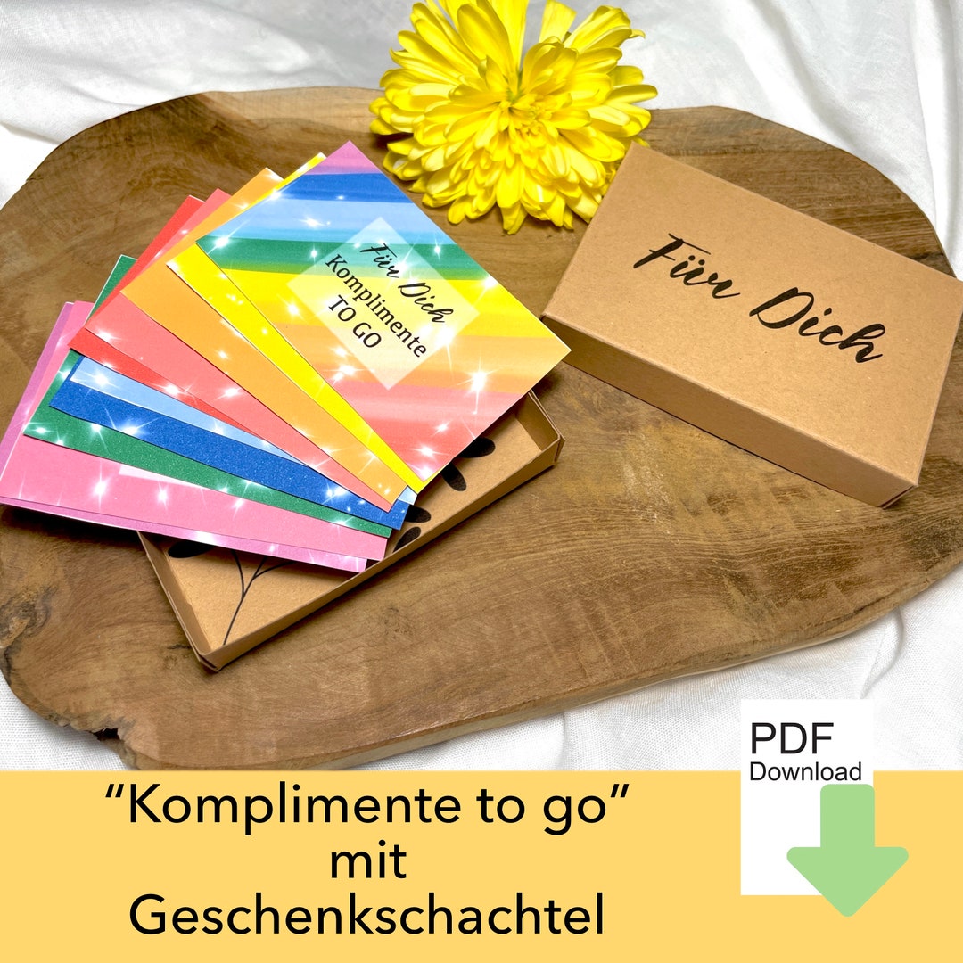 Compliments to Go Encouragement Best Friend Gift DIY 9 Compliments Plus ...