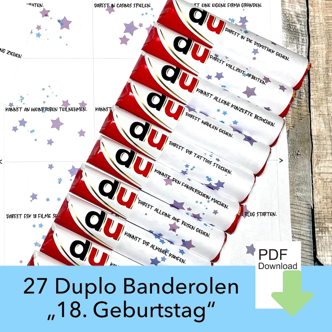 27 Duplo Banner 18th Birthday Girl/boy, YOU Are Messages, Duplo Sticker ...