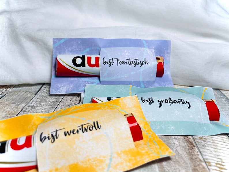 8 DU bist Botschaften, Duplo Banderole zur Motivation, Affirmation, Duplo Geschenk für Freundin ...