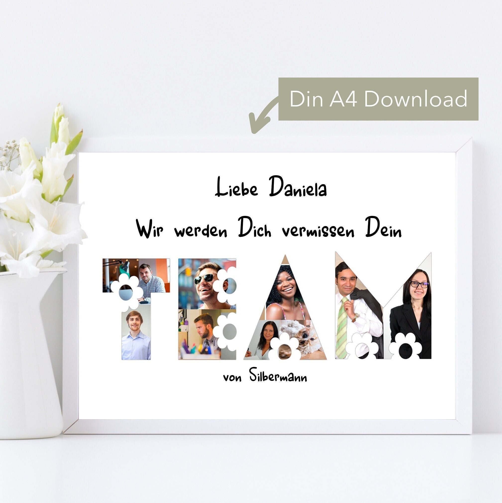 Farewell Photo Collage, Personal Gift for Colleagues, Retirement or Job ...