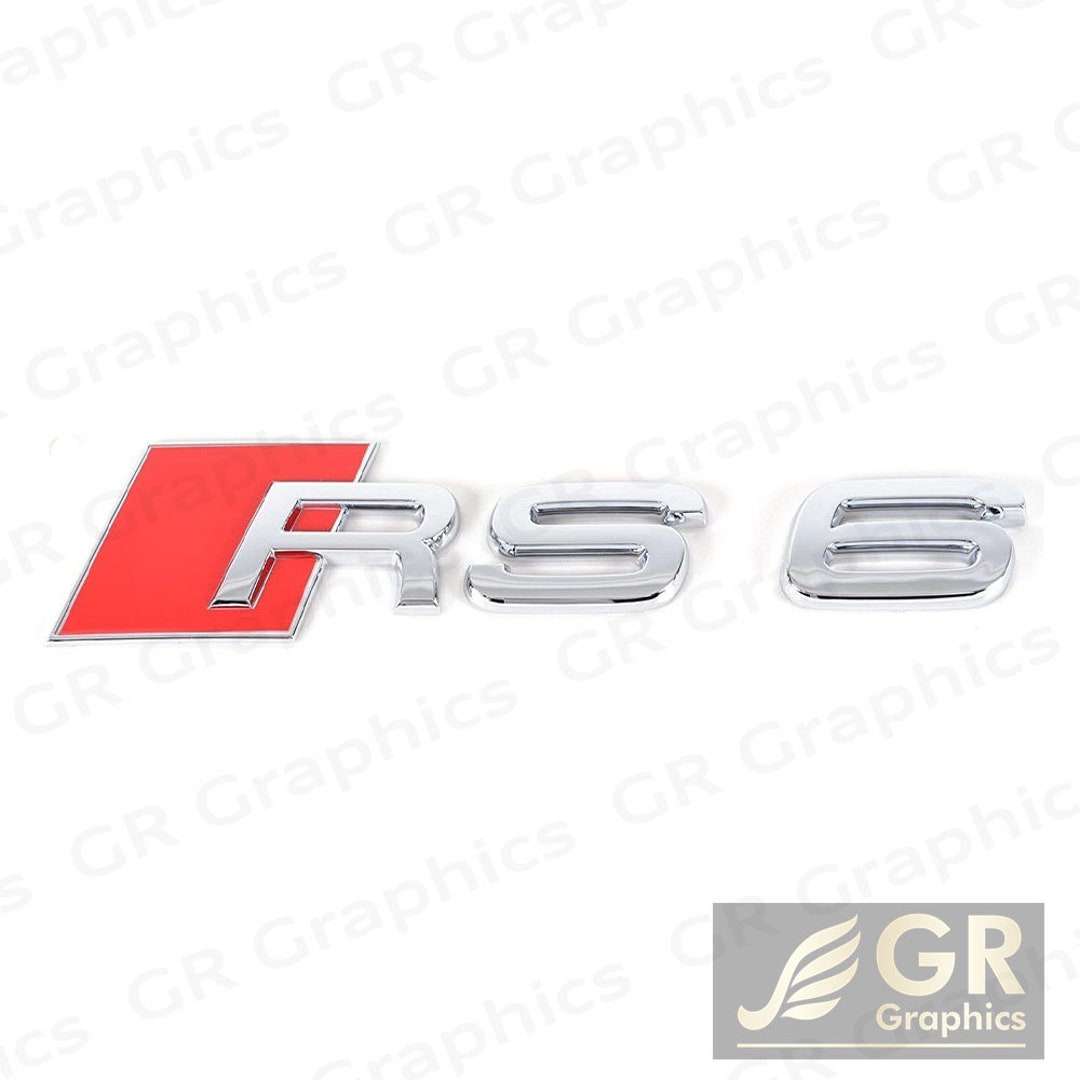RS6 Rear Emblem Chrome Silver Letters Tail Badge S6 Trunk Lid - Etsy