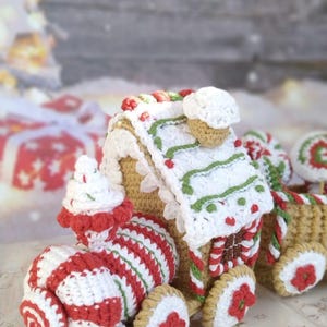 Crochet Christmas Train for Sale, Christmas Decoration Object ...