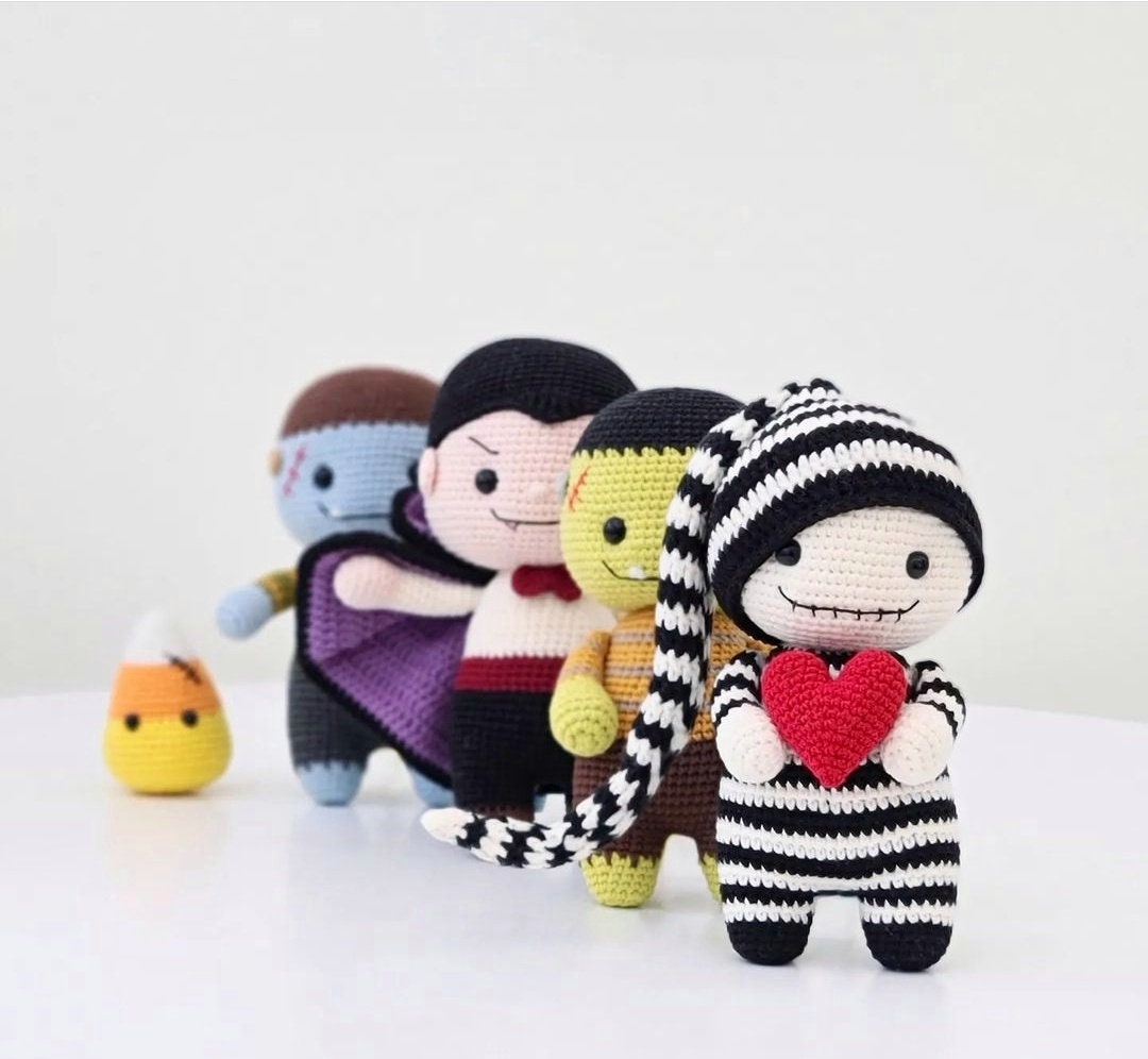 Crochet Jacky Franky Vampire for Sale, Spooky Things for Halloween Gift ...